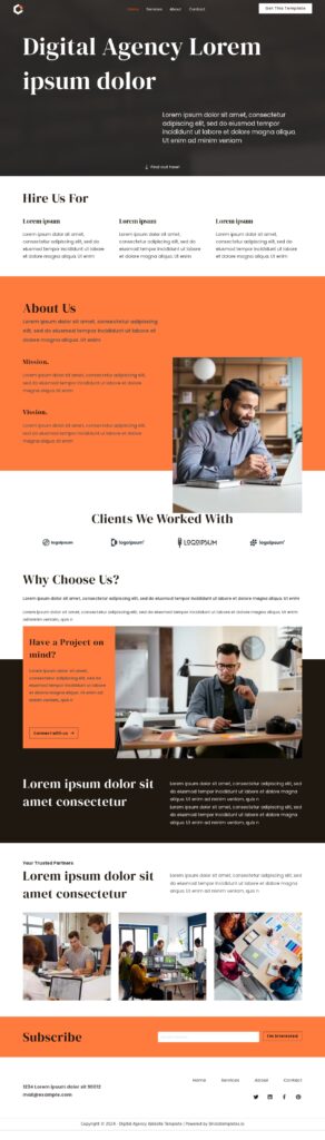 Digital Agency Website Template – Digital Agency Website Template By ...